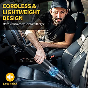 EZZARO Handheld Vacuum Cordless，Black Car Vacuum Cleaner，Wet Dry Hand Held Vacuum Cordless for Clean Desktop, Car Interior, Sofa, Corner and Other Crevices.（9000 PA）