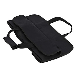 WHITEDUCK TUFF Large Firewood Carrier 21 Oz. Heavy Duty Waxed Canvas Log Carrier Holder for Fireplace, Carrying Wood Indoor & Outdoor (Black, Tote Shape (23"x10"x12"))