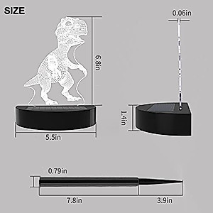 AVEKI Solar Garden Lights LED Landscape Light with 3D Dinosaur Pattern Colors Changing Night Light Auto On/Off Lawn Lights for Garden Yard Sidewalk Driveway Walkway