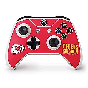 Skinit Decal Gaming Skin compatible with Xbox One S Controller - Officially Licensed NFL Kansas City Chiefs Team Motto Design
