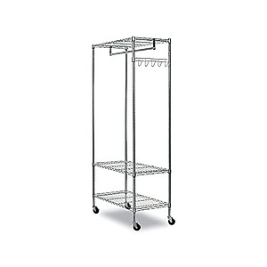 Alera ALEGR364818SR Wire Shelving Garment Rack, Coat Rack, Stand Alone Rack W/casters, Silver