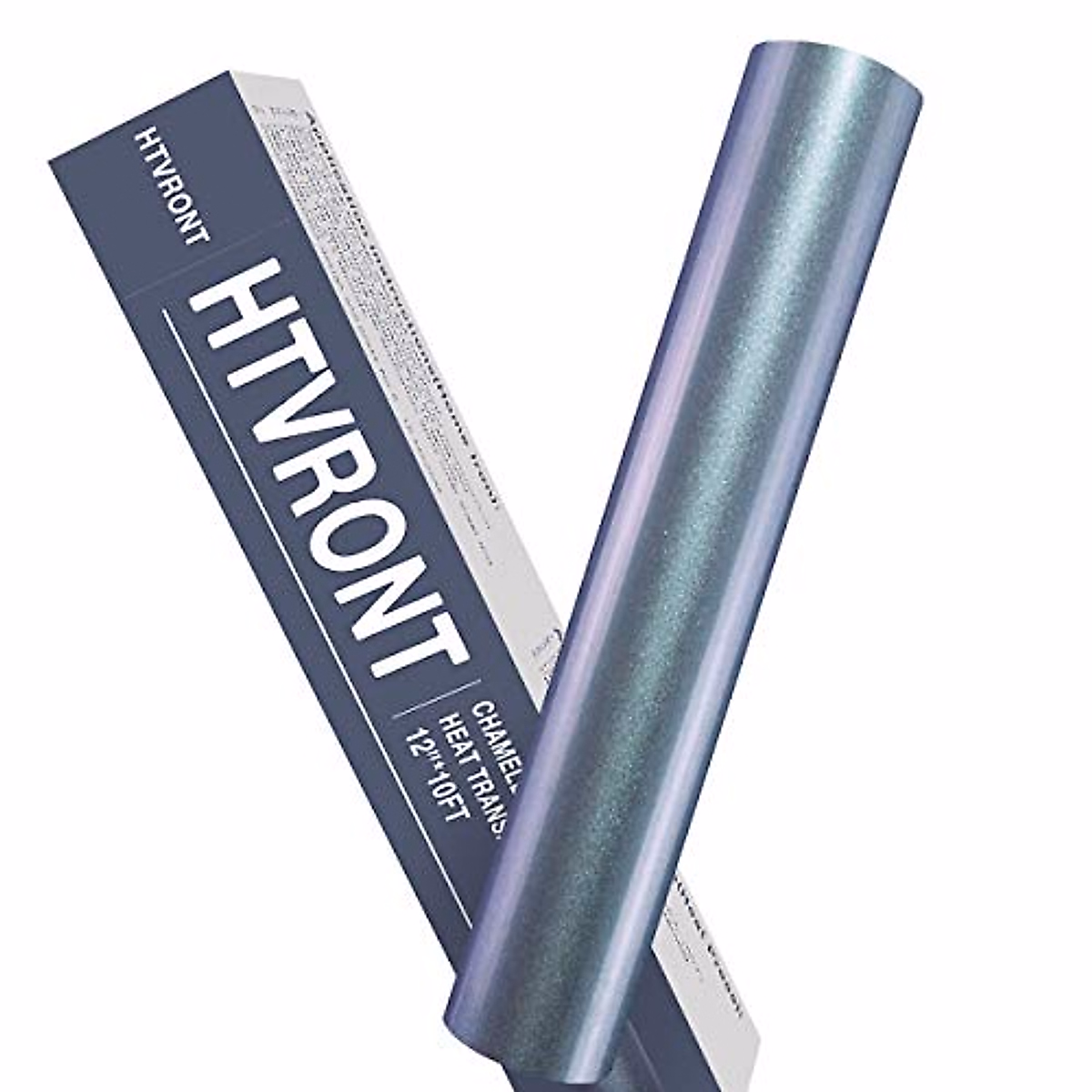 HTVRONT Chameleon HTV Vinyl Roll Heat Transfer Vinyl, 12" x10FT Iron On Vinyl for T-Shirt Chameleon Gradient Change Color PU HTV Sheet for Cricut, Silhouette Cameo(Bronze to Purple)