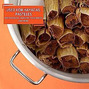 IMUSA Aluminum Steamer with Rack, 40 Qt, Silver