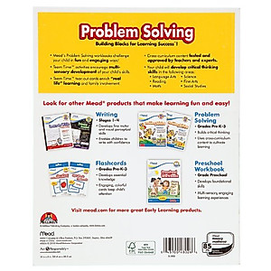 Mead Kindergarten Problem Solving Workbook, 10 x 8-Inches, 96 Pages (48026)