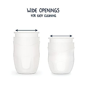 Tiny Twinkle Silicone Baby Bottle with Comfort Grip and Soft Flexible Nipple - Squeezably Soft Baby Bottles for Newborn and Up (Mint, 6 Ounce - 2 Pack)