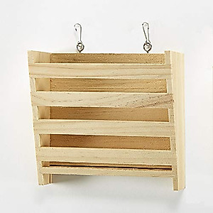 Kaytee Natural Wooden Hay Manger for Pet Rabbits, Chinchillas, and Guinea Pigs, Large