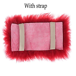 EGBANG Auto Center Console Cover, Console Cover Armrest Pads, Warm Winter Sheepskin Wool Car Armrest Seat Box Pad Cushion Protector Universal Fit (Blue)