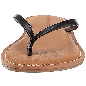 Amazon Essentials Women's Thong Sandal, Black, 10