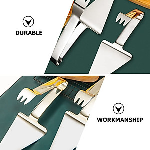 Hemoton 2pcs Stainless Steel Pizza Shovels Cheese Shovels Cake Spatulas Pizza Pie Server Cake Holder Transfer Triangular Spade Spatula for Cake Baking (Silver)