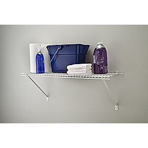 ClosetMaid Wire Shelf Kit with Hardware, 2 Ft. Wide, for Pantry, Closet, Laundry, White Vinyl Finish