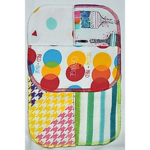 2 Ply Printed Flannel 8x8 Inches Set of 5 Color Me Happy