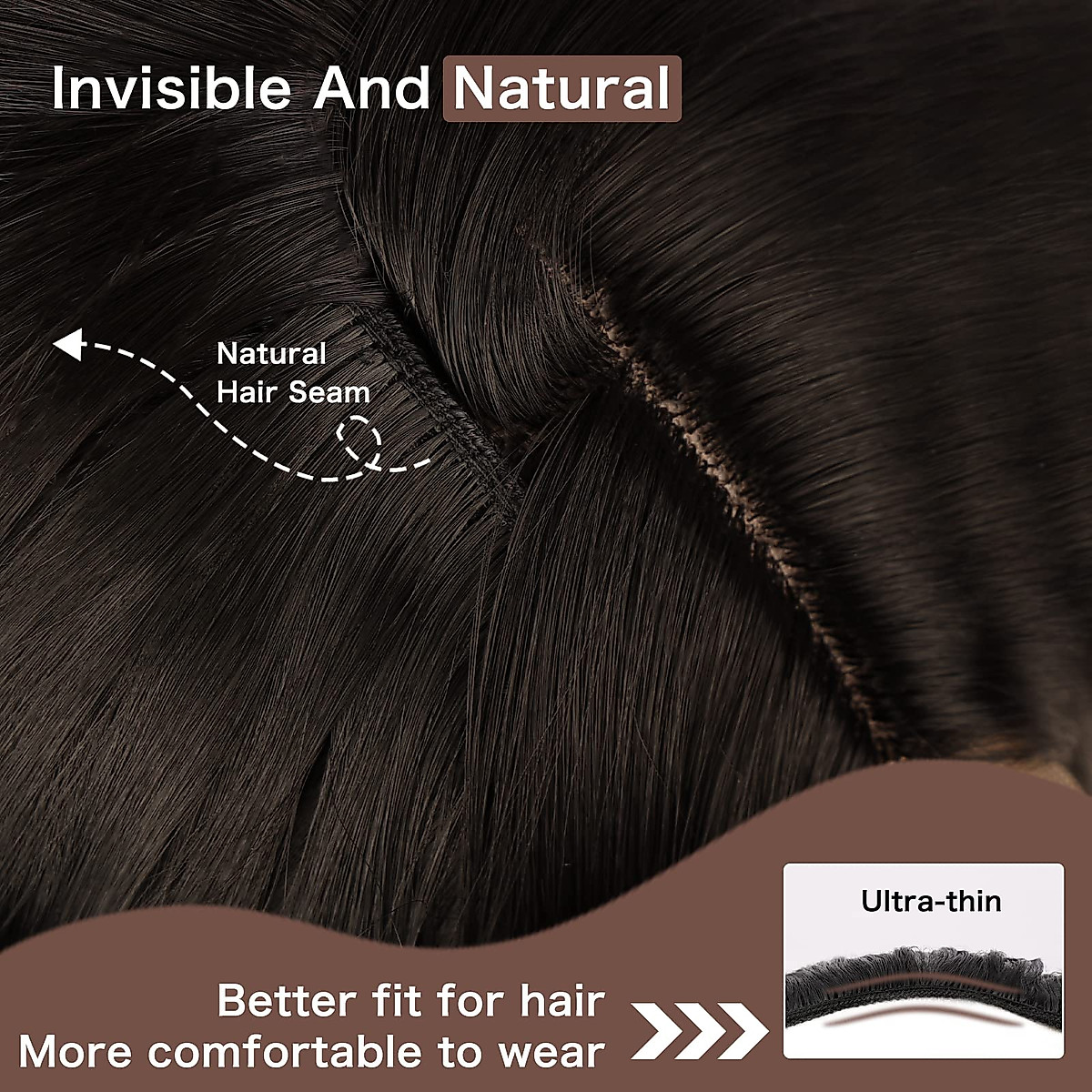 WECAN Clip In Hair Extensions 20 Inch 6pcs Copper Red Long Wavy Curly Hair Extensions Ginger Synthetic Fiber Double Weft Soft Hairpieces For Women Full Head