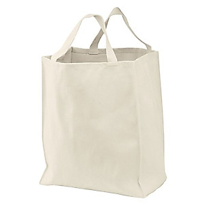 Port & Company - Reusable Grocery Tote Bag,One Size,Natural