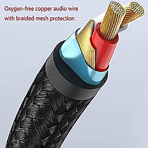 DUOYUTING RCA Audio Cable, iOS Phone to 2 Male RCA Stereo Audio Y-Adapter for iPhone/Sound Box/Amplifier/Home Theater etc. (3.4ft)