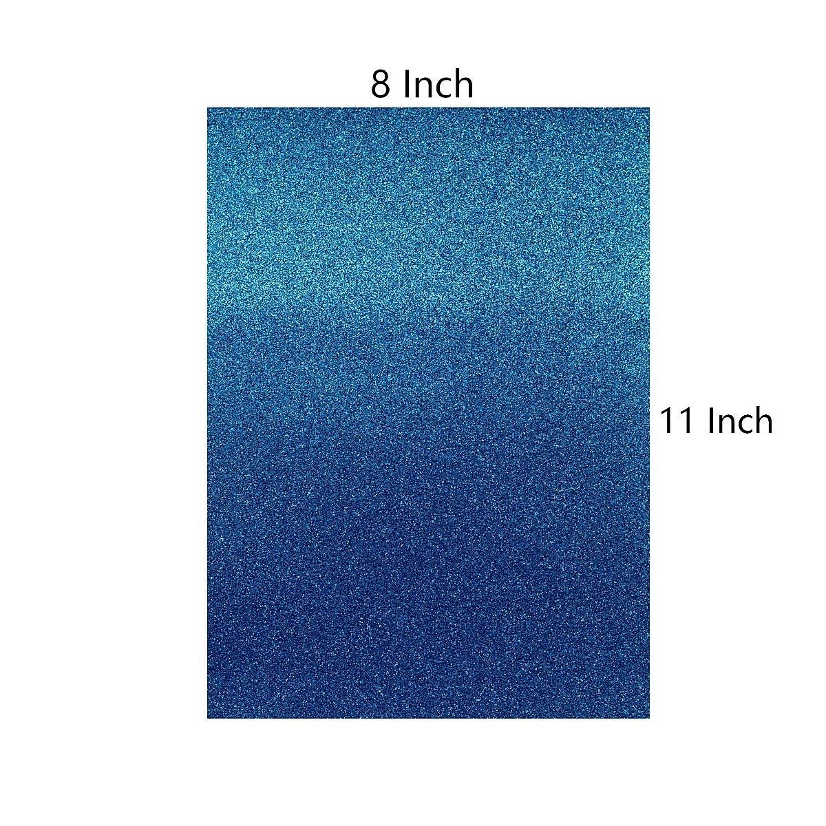YZH Crafts Glitter Cardstock Paper,No-Shed Shimmer Glitter Paper,10 Sheets, DIY Party Deco, 8 Inch X 12 Inch, A4 Size (Royal Blue)