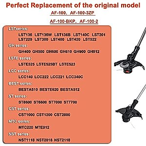 X Home AF-100 Weed Eater String Compatible with Black Decker String Trimmers, 6 Spools & 1 Cap