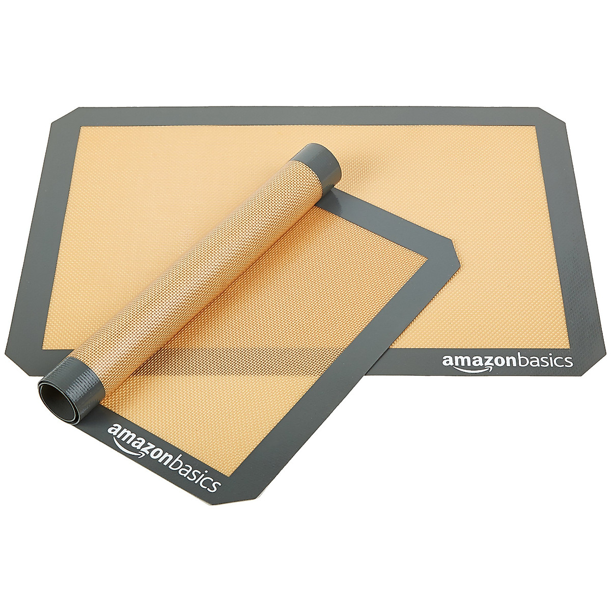 Amazon Basics Silicone, Non-Stick, Food Safe Baking Mat - Pack of 2
