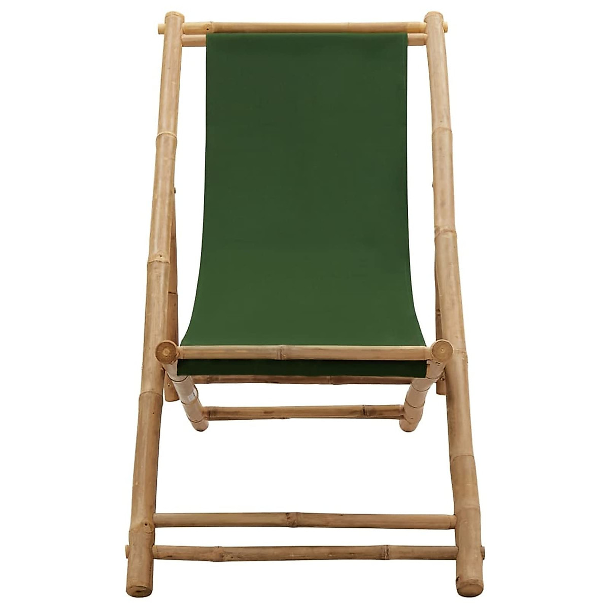 Gecheer Deck Chair Bamboo and Canvas Green 1102761A