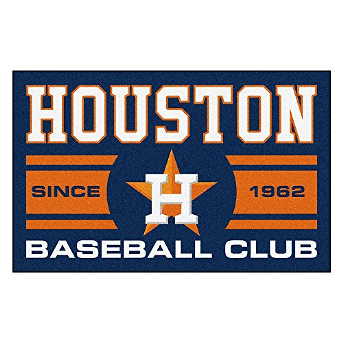 FANMATS 18469 Houston Astros Baseball Club Starter Rug, Team Color, 19" x 30"
