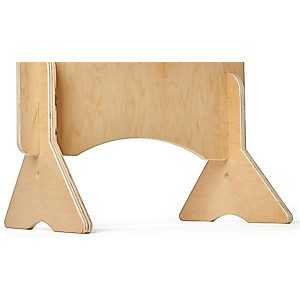 Displays2go Dandelion Pegboard Customizable Shelf Fixture, Collapsible Design, Eco-Friendly Plywood Material - Natural (DBMPBLG)