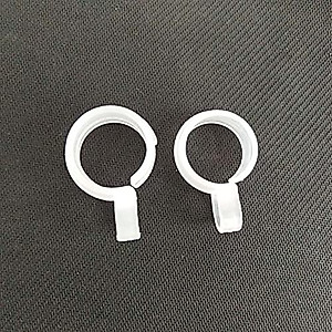 lasenersm 30 Pieces Windproof Hook Hanger Buckle Hook Clips Plastic Cloth Hanger Buckles Clothes Hanger Hooks Windproof Clothes Hanger Clip Buckle, White(for 19-21mm Round Tube)