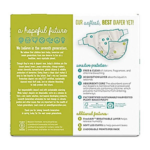 Seventh Generation Baby Diapers, Sensitive Protection, Size 5, 19 Count