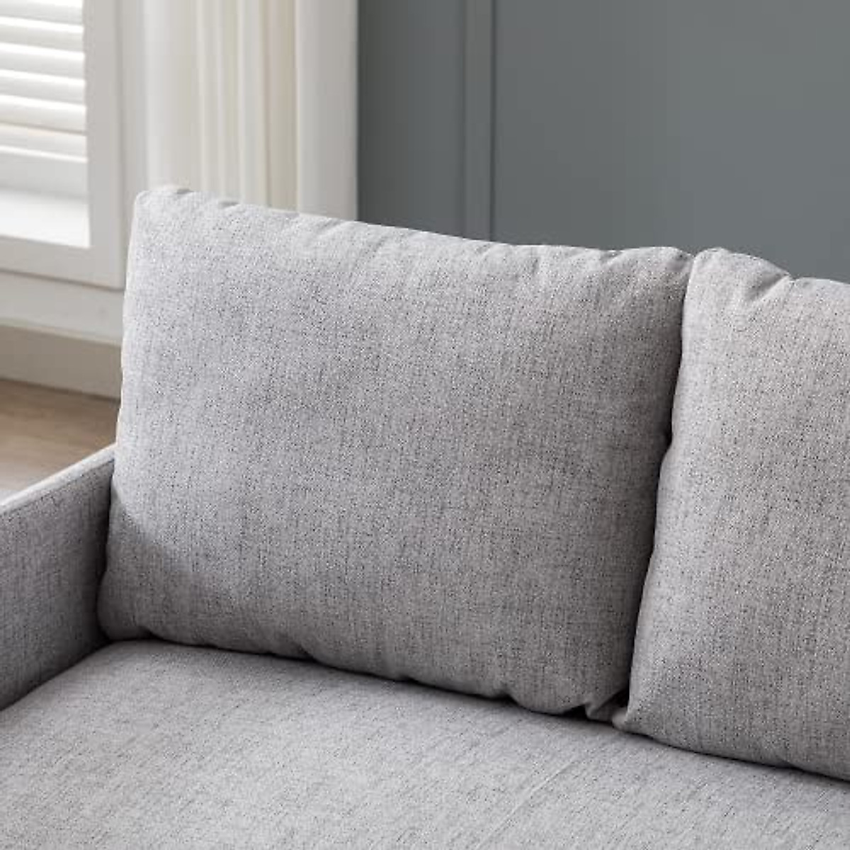 chairus Linen Loveseat Sofa Couch Modern 47.5-inch Width 2 Seater Love Seats Chair Comfy Upholstered Accent Chair for Living Room/Bedroom/Office, Grey