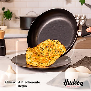 HUDSON Grill pan Aluminium with black non-Stick 10 in, Dishwasher Safe