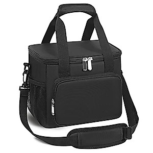 NEWFOM Lunch Box for Men/Women,Insulated Leak-Proof Large Beach Cooler Adult Lunch Box for Work/Picnic/Travel, Medium Size, Black