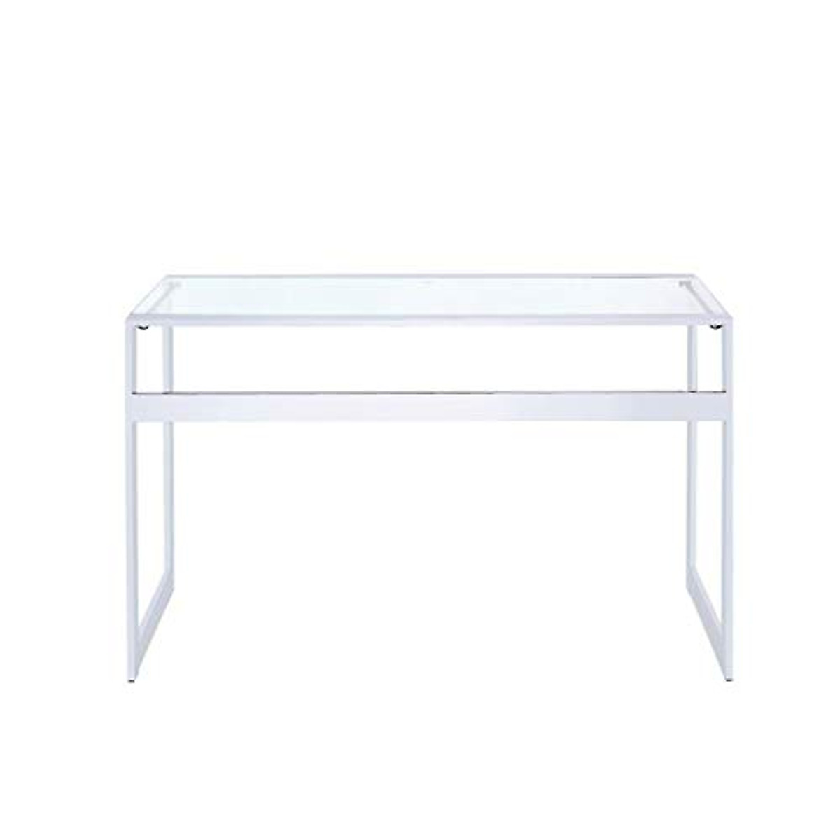 Coaster Home Furnishings Hartford Glass Top Writing Desk Chrome