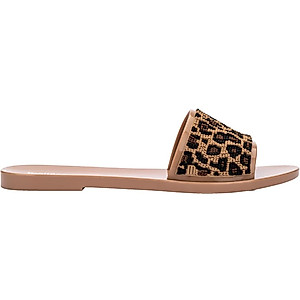 Melissa - Womens Savage Ad Slide, Size: 9 M US, Color: Beige/Black