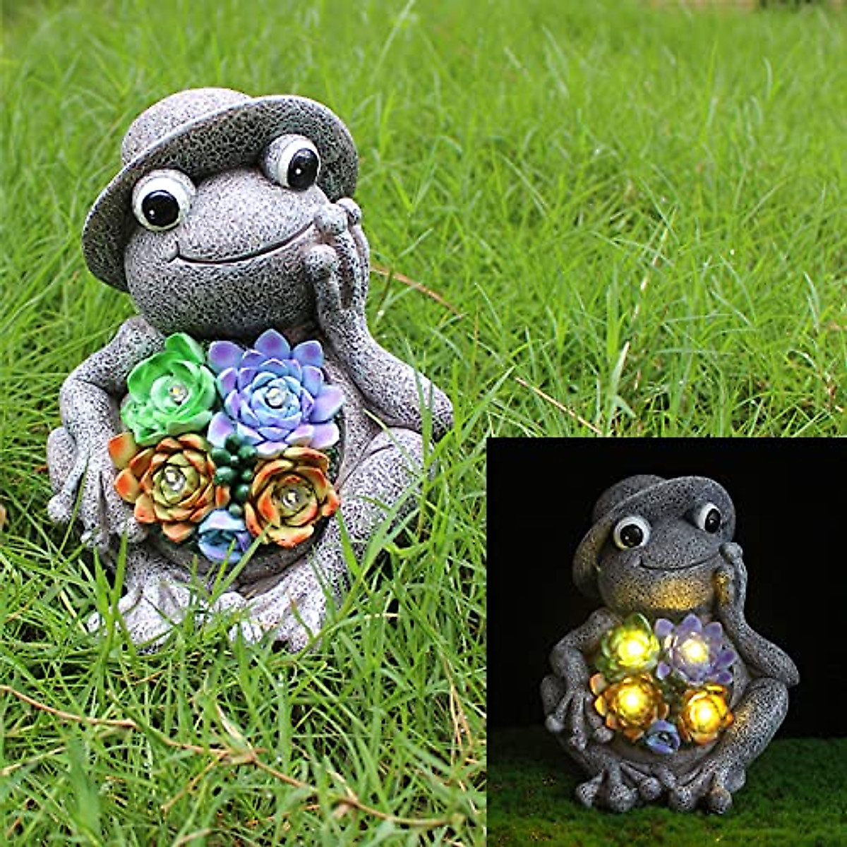 Garden Solar Lights, Widely Used Frog Style Vivid Colors Solar Outdoor Lights for Yard