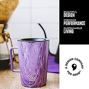 S'well S'ip Stainless Steel Takeaway Tumbler - 15 Oz - Grape Grove - Double-Walled Vacuum-Insulated Keeps Drinks Cold for 10 Hours and Hot for 2 - with No Condensation - BPA-Free Travel Mug