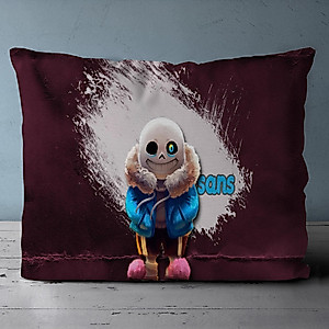 AKARDO Under Legend Tales Game Sans Frisk Duvet Covers, Soft Microfiber Washed Duvet Cover Set 3 Pieces with Zipper Closure,Beding Set (01,Twin (68"x86"))