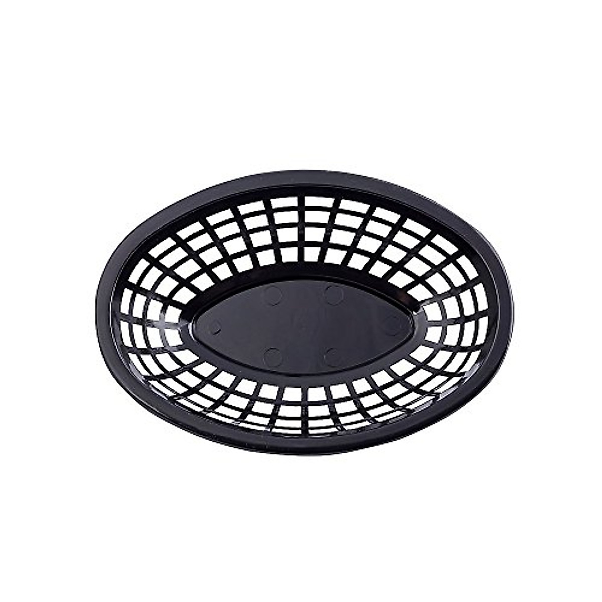Tablecraft Black Polyethylene 7-3/4" Oval Side Order Basket