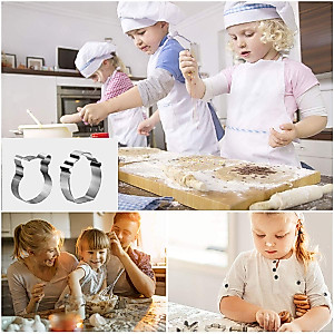 Aoerfes 6 Piece Bee Cookie Cutter Set, Honeycomb Hexagon Honey Jar, Bear the Pooh Molds Cutters for Bee Party Making Muffins, Biscuits, Sandwiches Fondant Decorations