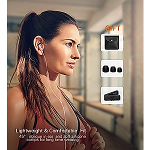 Wired in-Ear Headphone Noise Cancelling Earbuds Stereo Heave Bass Earphones with Micphone Mic Earphones, Crystal Clear Sound Earbuds, Phone Control Compatible with Android, MP3, MP4(Rose Gold)