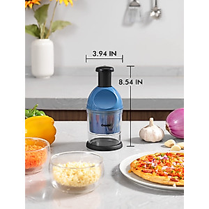 Geedel Food Chopper, Easy to Clean Manual Hand Vegetable Chopper Dicer, Dishwasher Safe Slap Onion Chopper for Veggies Onions Garlic Nuts Salads