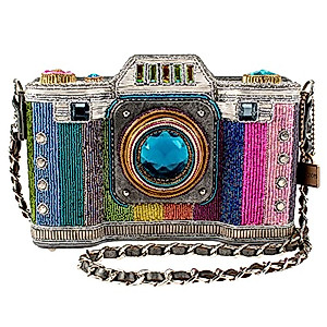 Mary Frances Life in Color Beaded Crossbody Camera Handbag, Multi