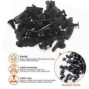 4 in 1 Wrangler Grille Fastener Retainer Clips, Fender Flare & Rocker Moulding Push-Type Clip, Fit 2007-2022 Wrangler&2005-2010 Grand Cherokee-125PCS