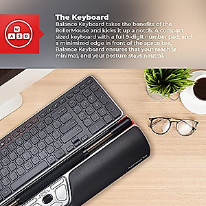 Contour Design Ultimate Workstation Red Wired - Includes RollerMouse Red & Balance Keyboard - Wired Ergonomic Keyboard and Mouse Combo - Compatible with Mac & PC Computers