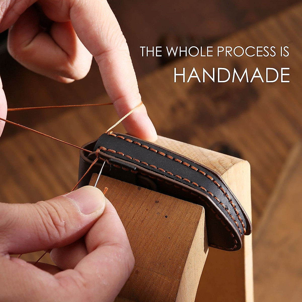 KUNIO Car Key Fob Cover Case Fit for Honda Odyssey Elite Ex EX-L 2019 2020 Key Protective Cover Keychain Leather Key Holder Blue