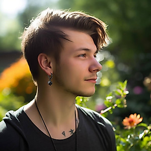 15 Pairs Earrings for Men, Fashion Earrings Kit for Men and Women Made of Stainless Steel Variety of Styles Such as Hoops, Studs, Cross Earrings Fashion Huggie for Party Birthday Prom Christmas