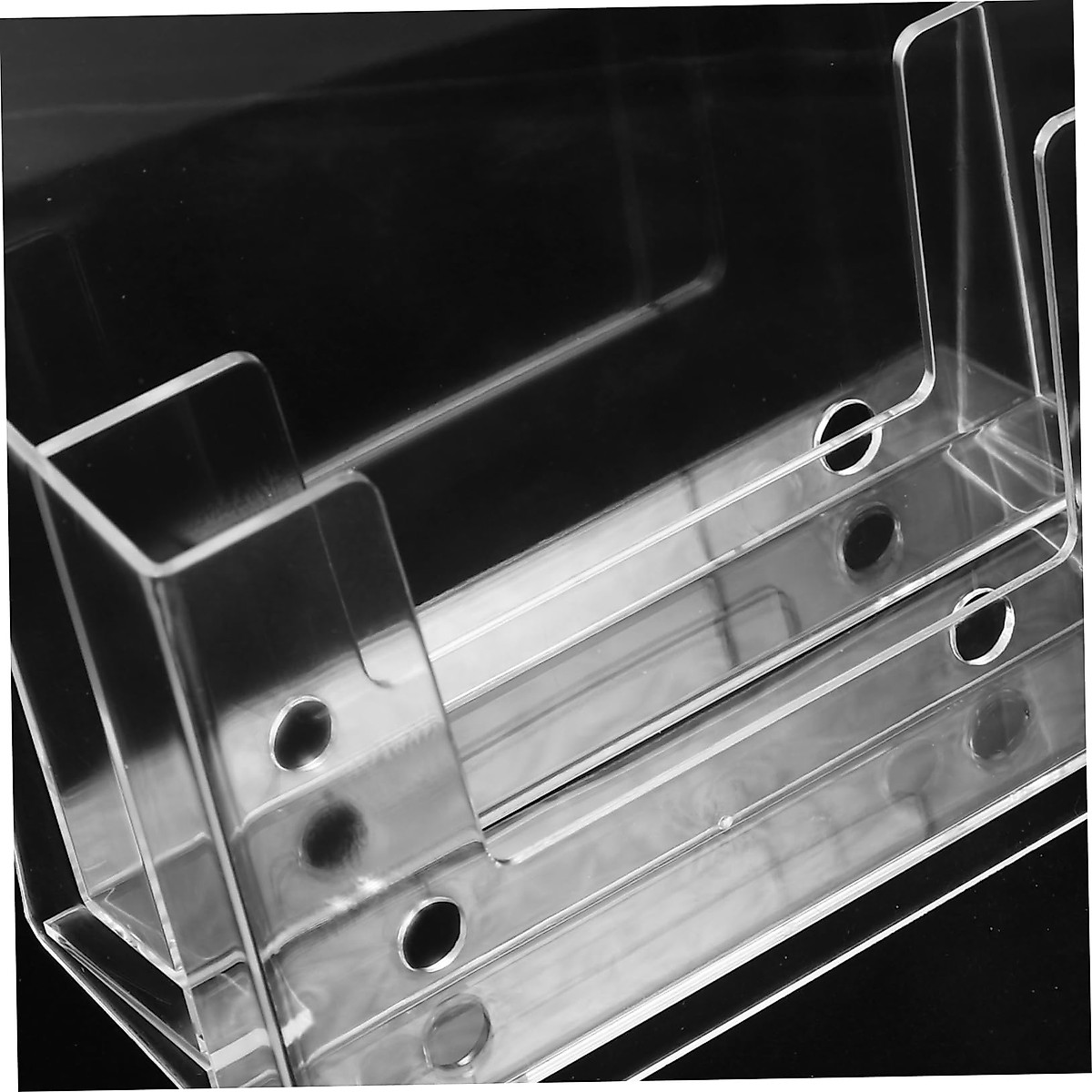 VOSAREA File Rack Document Stand Magazine Stand Display Shelves Display Shelf Ornament Display Stand Greeting Card Display Stand Office File Holder Acrylic Multi-layer Table Set A5