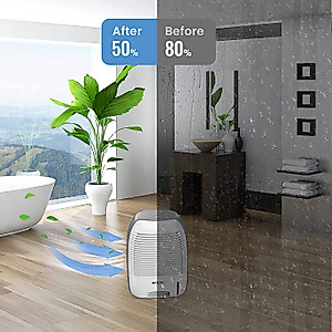 Afloia Dehumidifier for Home 52oz(1500ml) Capacity Ultra Quiet for 2200 Cubic Feet (250 sq ft) Portable Dehumidifiers for Bathroom, Bedroom, Dorm Room, Baby Room, RV