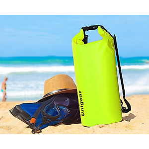 Unigear Dry Bag Waterproof, Floating and Lightweight Bags for Kayaking, Boating, Fishing, Swimming and Camping with Waterproof Phone Case (Yellow, 2L)