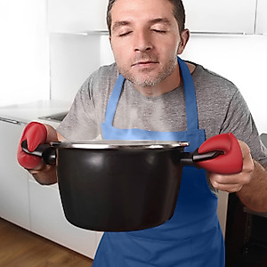 Genuine Fred Pot Pinchers Silicone Pot Holders,Red