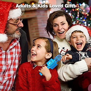 BONAOK Wireless Bluetooth Karaoke Microphone, 3-in-1 Portable Handheld Mic Speaker for All Smartphones,Gifts for Boys Kids Adults All Age Q37(Blue)