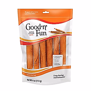 moofin Triple Flavor Ribs, 4 Oz - Rib Bones for Dogs with Ss Pet Training Whistle, Dogs Treats That Offer Entertainment & Hydration, Beefhide Dog Bones, Natural Ingredients [Pack of 4]