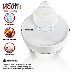 Plastic Juice Carafe with Lids (Set of 2) 32 oz Carafes for Mimosa Bar, Drink Pitcher with Lid, Water Bottle, Milk Container, Clear Beverage Containers for Fridge, Pantry Storage, Round Pitchers